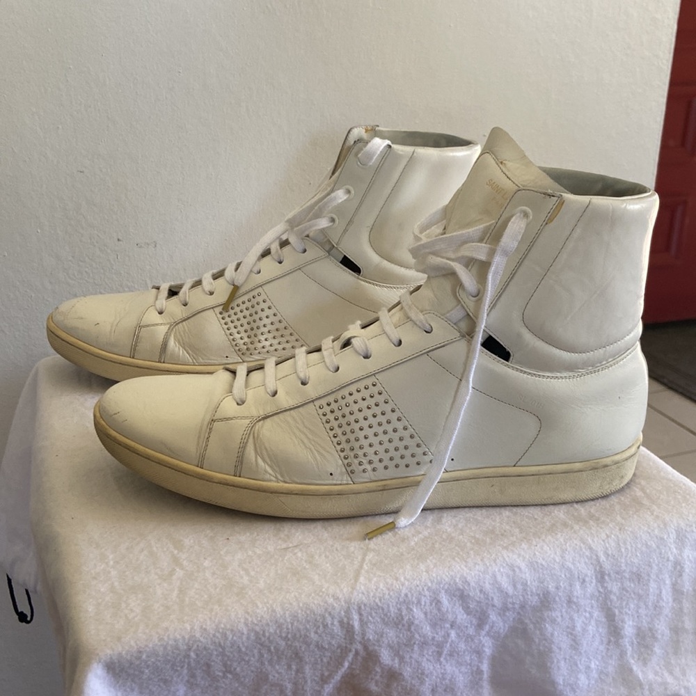 Men’s Saint Laurent White High Tops - Gem